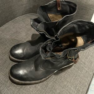 A.S.98 | Shoes | As98 Saint Metal Zip Black Leather Boots | Poshmark